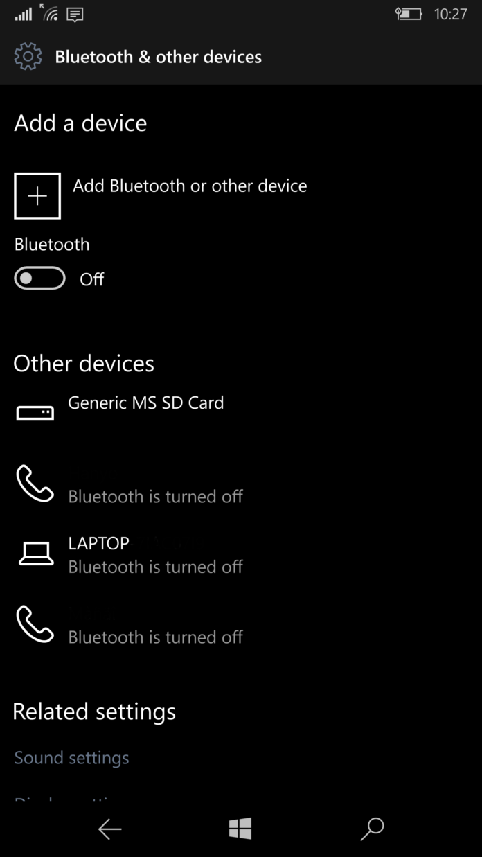 Microsoft quitely changes the Bluetooth menu in the latest Mobile build