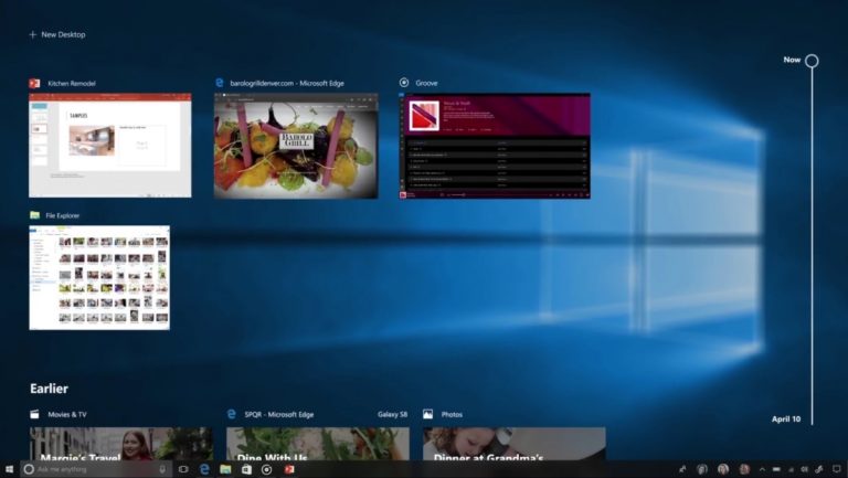New Timeline Feature for Windows 10 Fall's Creator Update announced