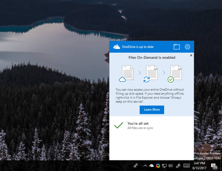OneDrive's On-Demand files now available to Windows 10 Insiders