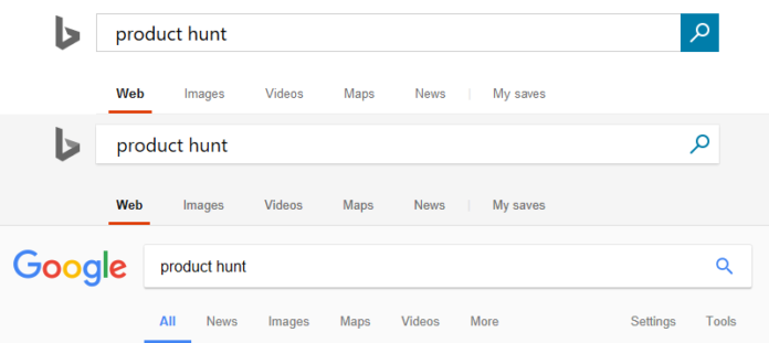 Microsoft is testing a Google search like new design for Bing search