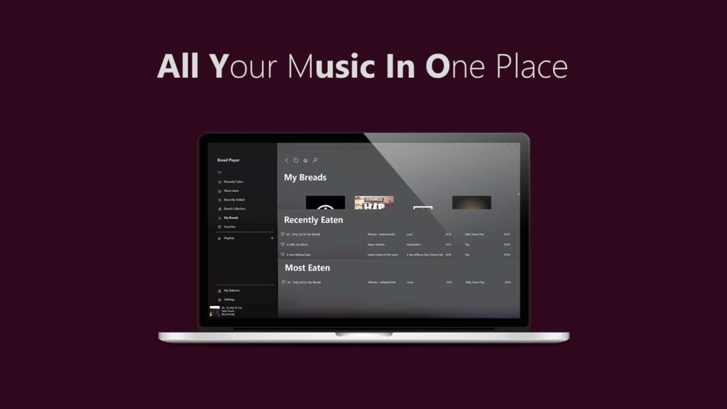 Bread Player for Windows 10 Mobile and PC is a innovative and creative ...