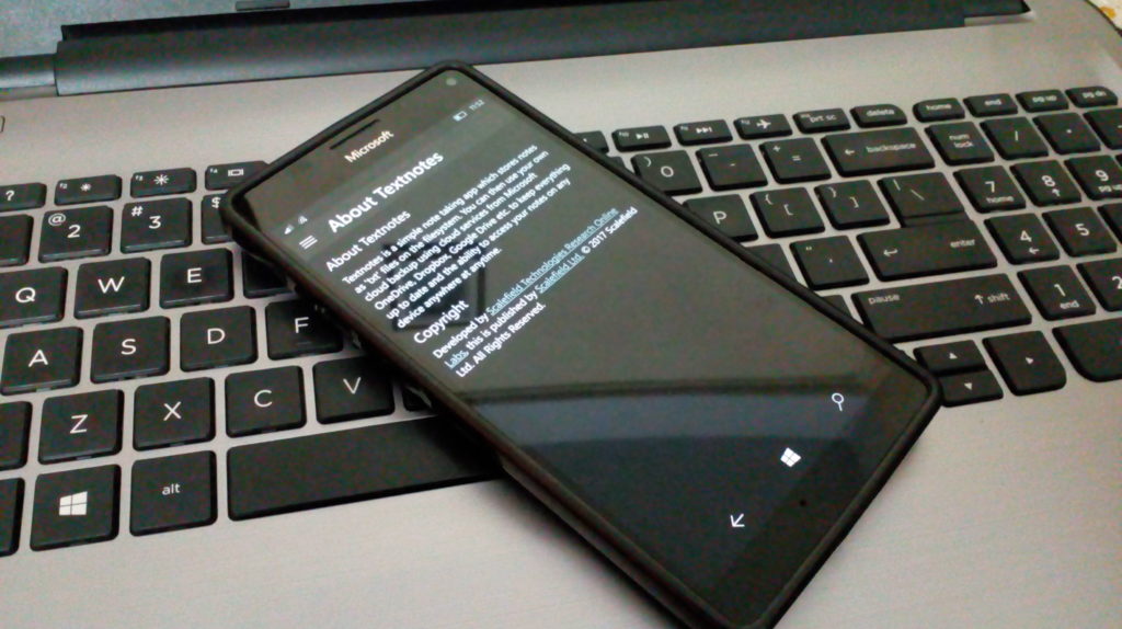 Textnotes, one of the best Windows Phone note taking apps