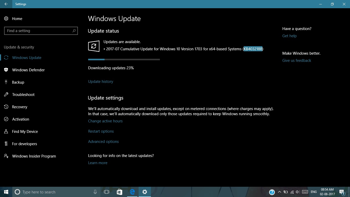 New Cumulative Updates for Windows 10 are now rolling out