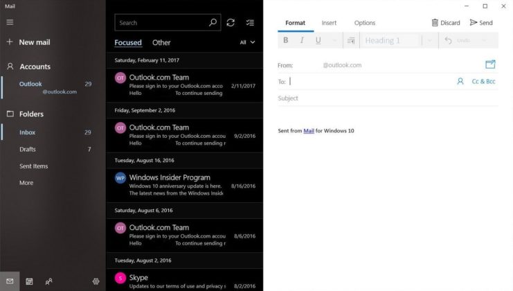 Windows 10's Mail & Calendar app looks stunning with Fluent Design