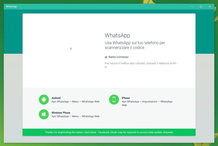 WhatsApp officially launches its Desktop App for Windows 10 in Beta