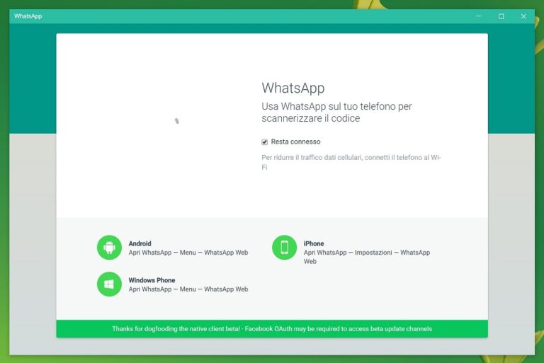 WhatsApp officially launches its Desktop App for Windows 10 in Beta