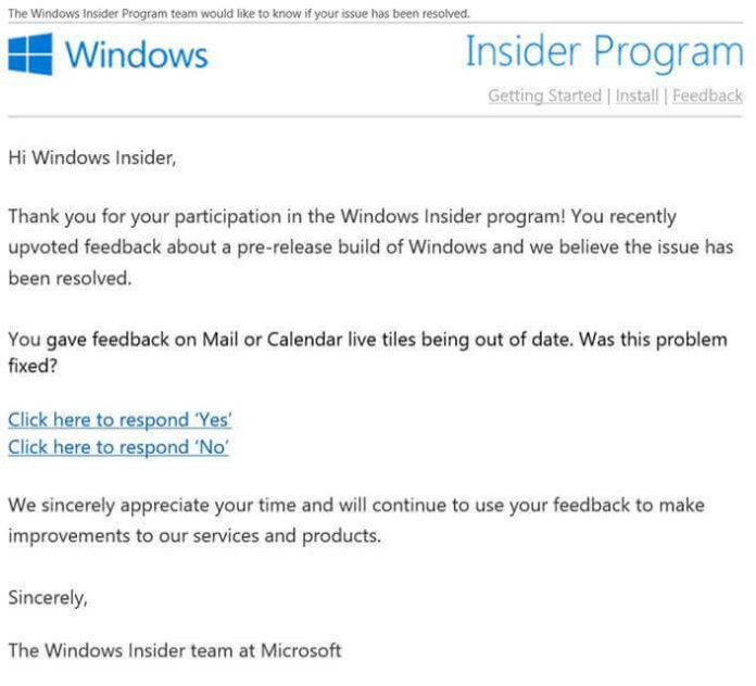 Microsoft will let you know when your Windows 10 feedback has been ...
