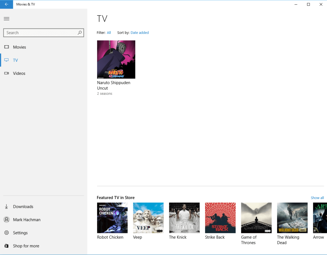 Movies & TV app for Windows 10 updated with new feature