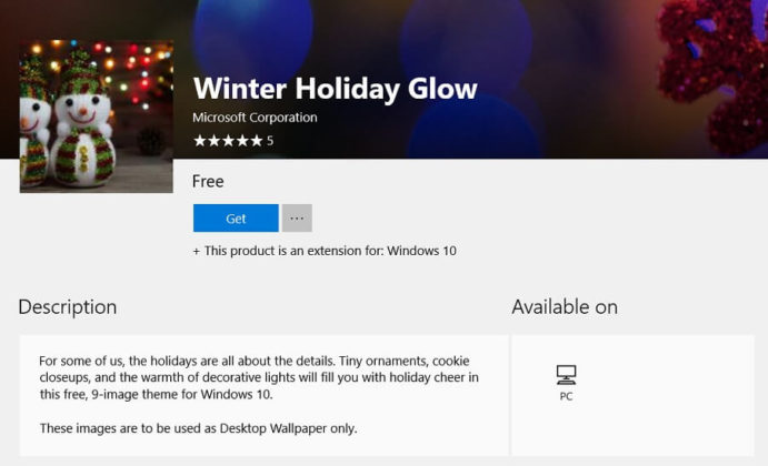 Microsoft releases new Winter Holiday Glow wallpapers for Windows 10