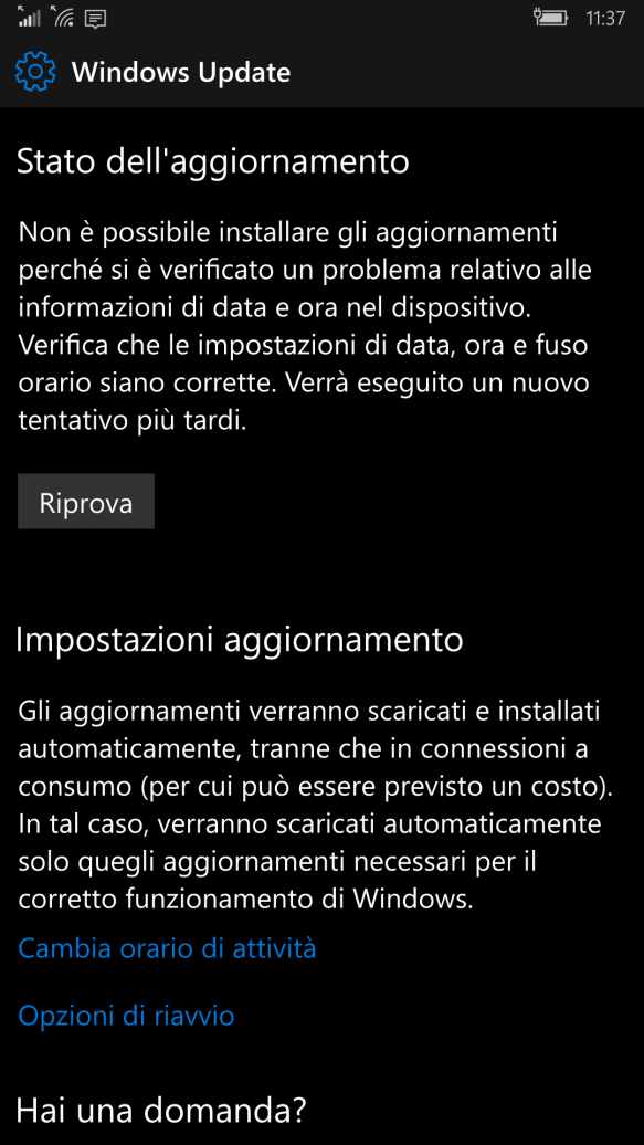 Windows 10 Mobile Build 15254.249 fails to install on some phones Windows 10 Mobile Build 15254.249 fails to install on some phones