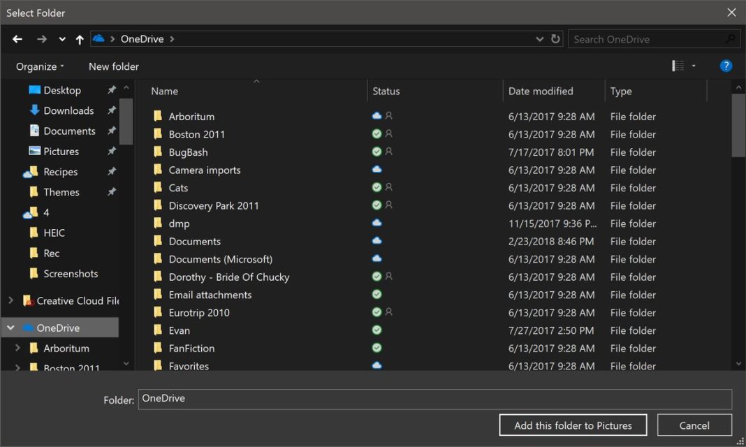 Microsoft is finally bringing dark theme to File Picker in Windows 10