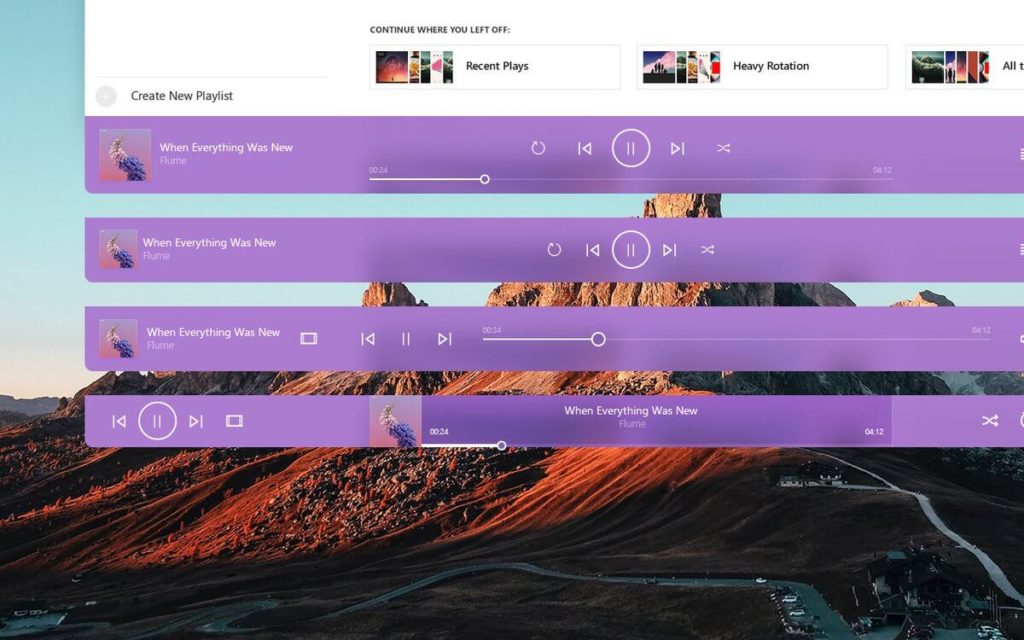 Concept shows off Groove Music with revamped design on Windows 10