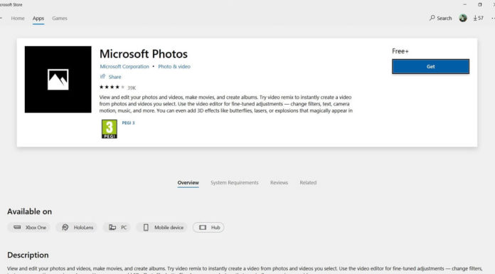 Latest update breaks Microsoft Photos app on some Windows 10 PCs