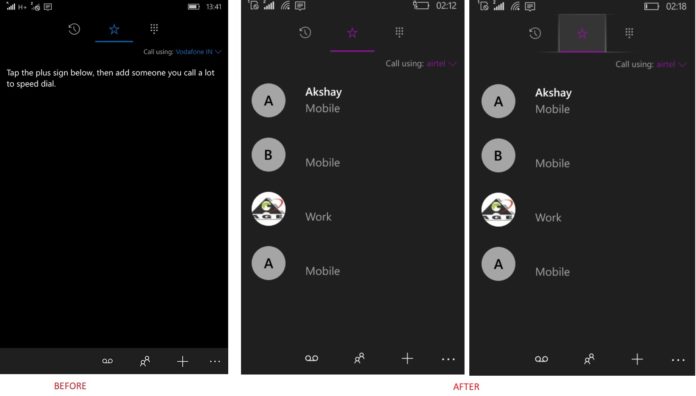 Microsoft Phone app on Windows 10 Mobile updated with new design changes