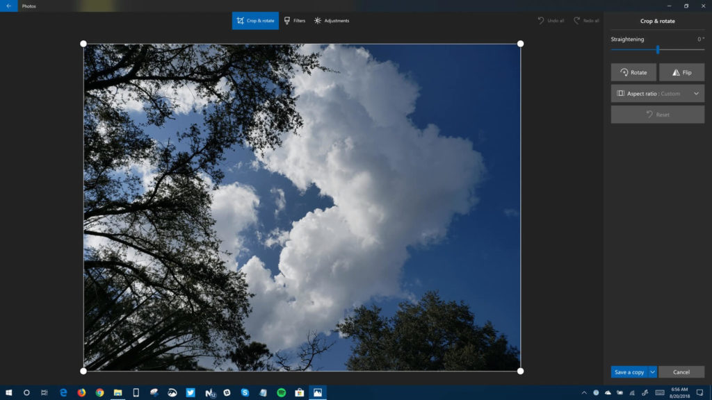 Windows 10 Photos app updated with improved image editing interface