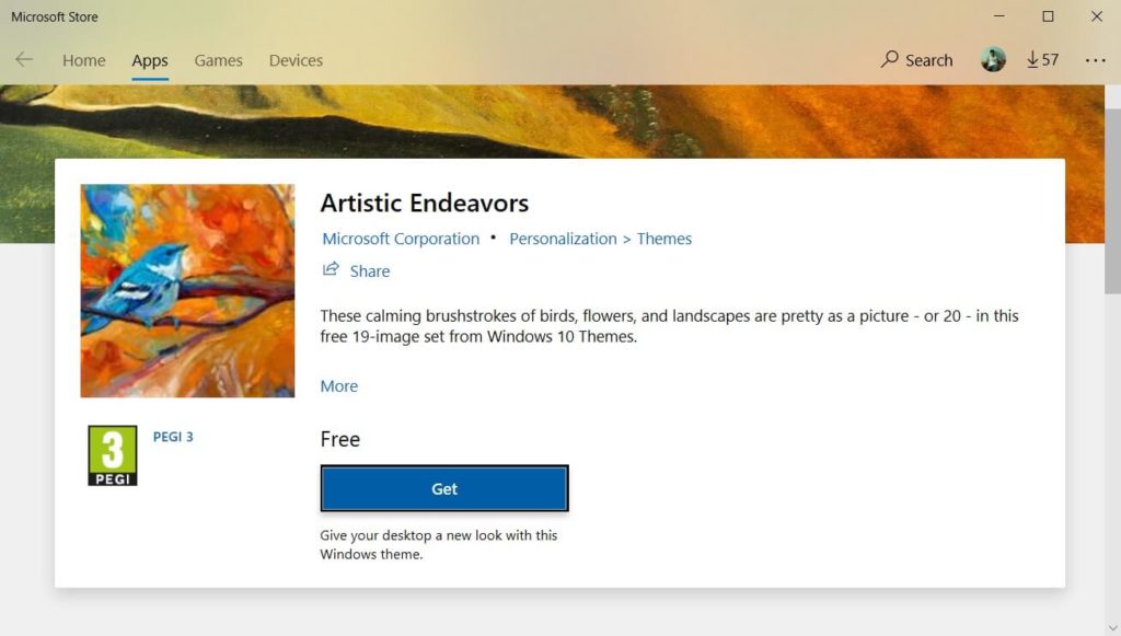 Microsoft launches a new Artistic Endeavors wallpaper pack for Windows 10