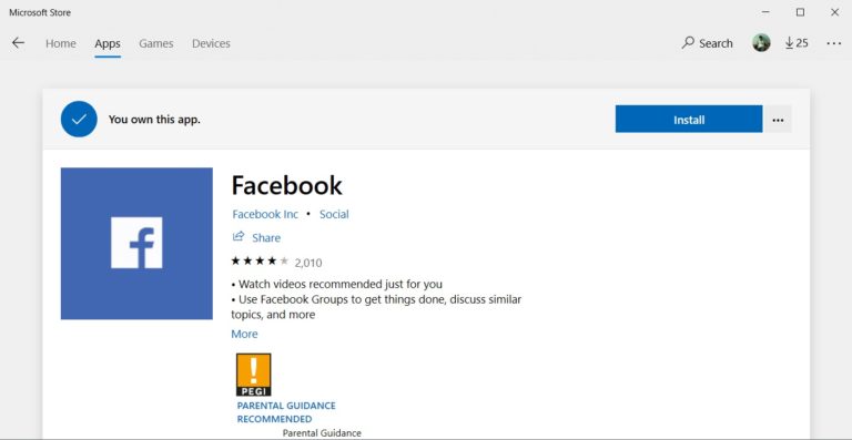 Facebook on Windows 10 is getting a new update with improvements