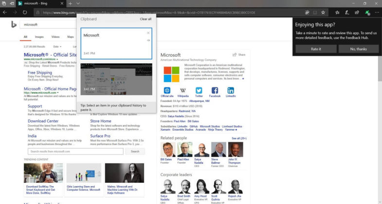 How the Cloud Clipboard feature works in Windows 10 October 2018 Update