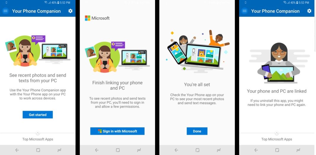 Your Phone Companion app for Android will sync photos, messages to ...