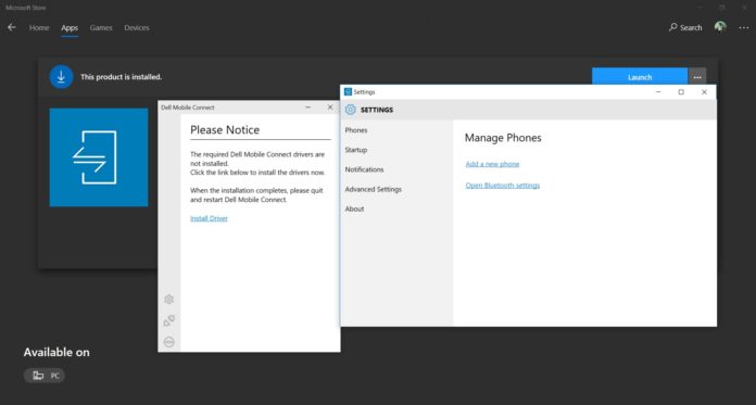 How to use Dell Mobile Connect app to make calls from Windows 10 PC