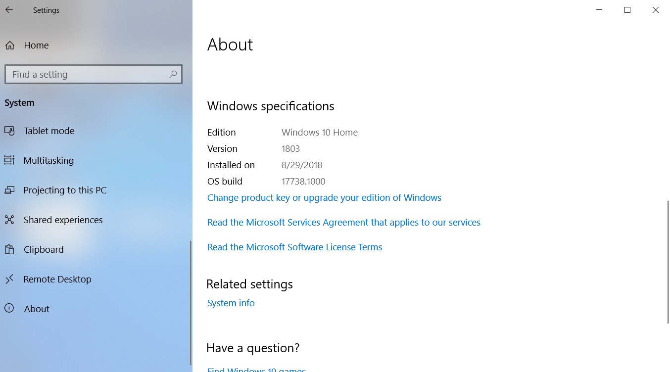 Windows 10 October 2018 Update minimum system requirements Windows 10 October 2018 Update minimum system requirements