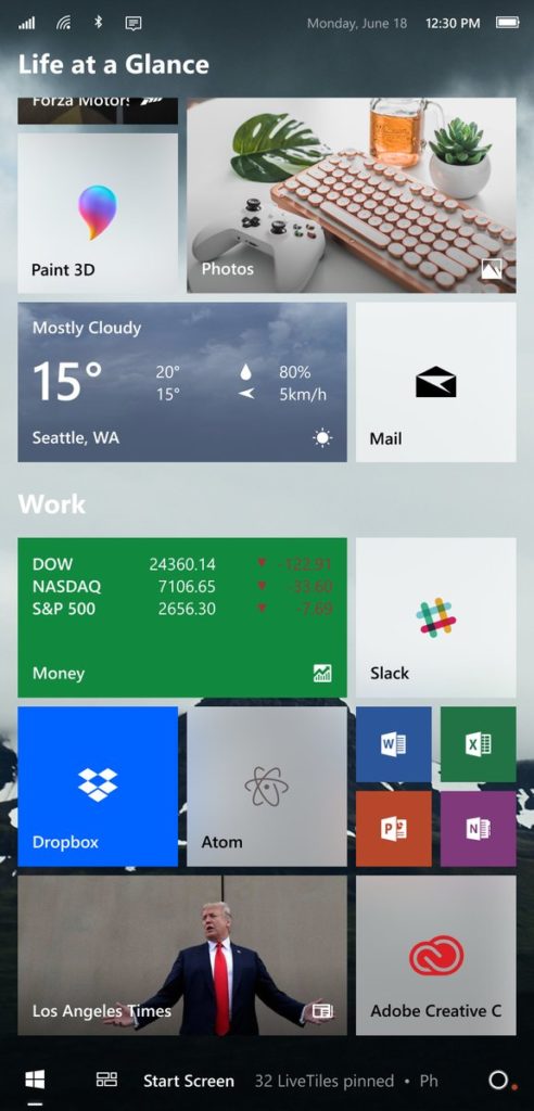 Fan concept shows off Windows 10's modular start screen interface