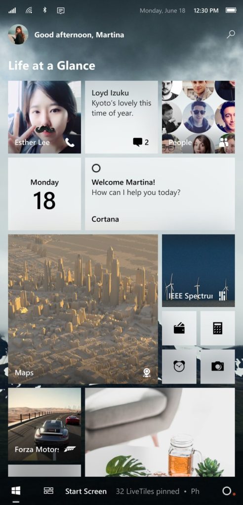 Fan concept shows off Windows 10's modular start screen interface
