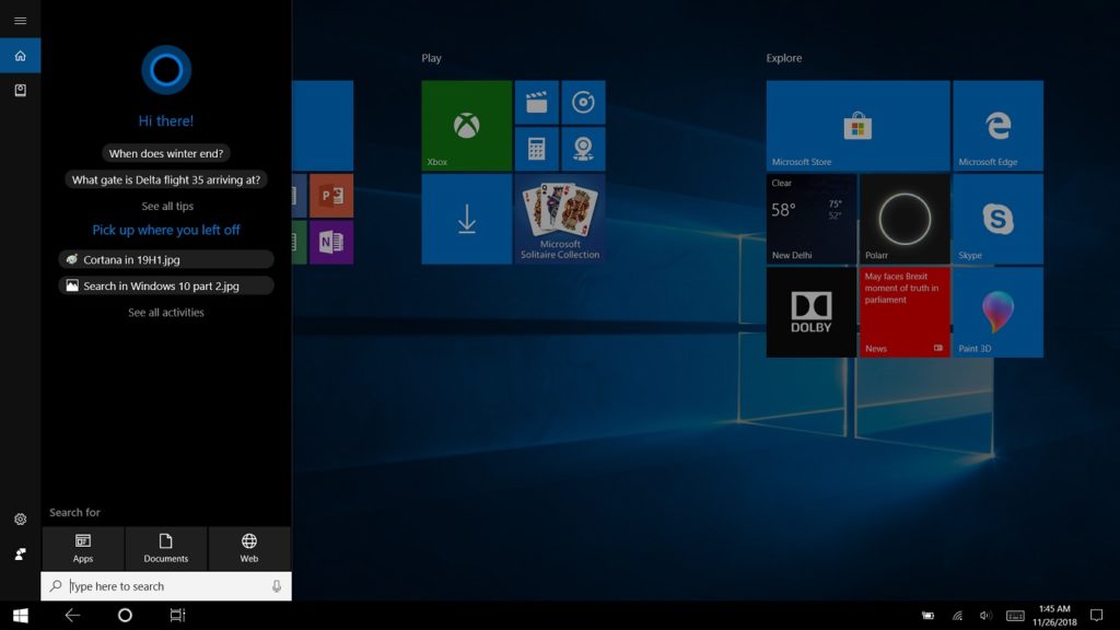 Closer look at Windows 10's rumoured new Search experience, volume flyout