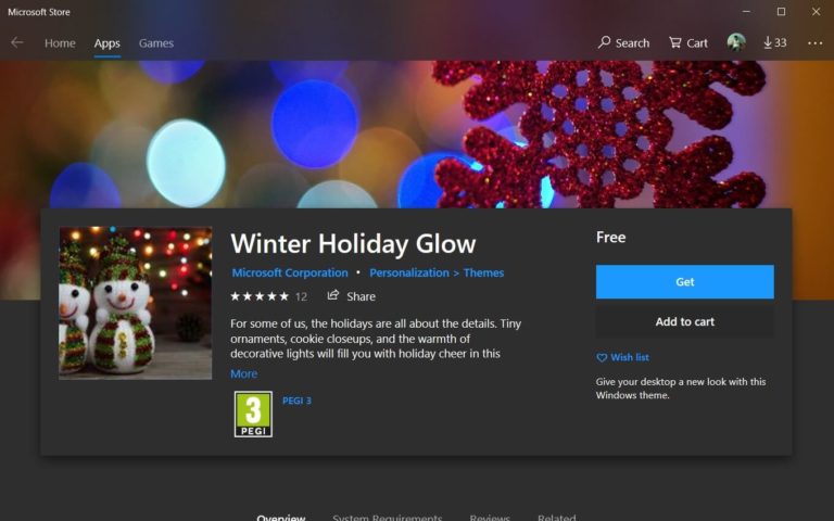 Microsoft releases new Winter Holiday Glow wallpapers for Windows 10