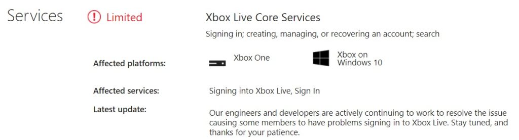 Xbox Live is down again, users reporting Xbox One sign-in issues