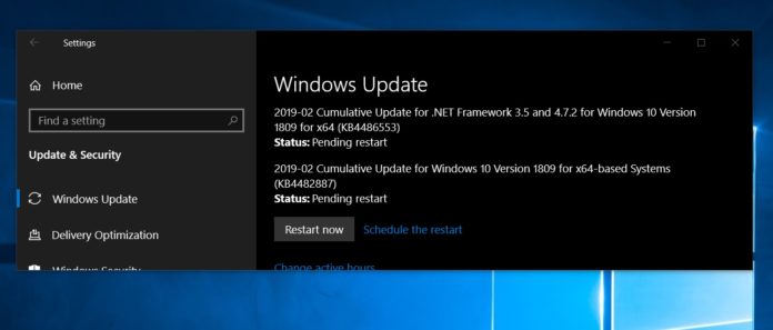 Direct Download links for KB4482887 Windows 10 Build 17763.348