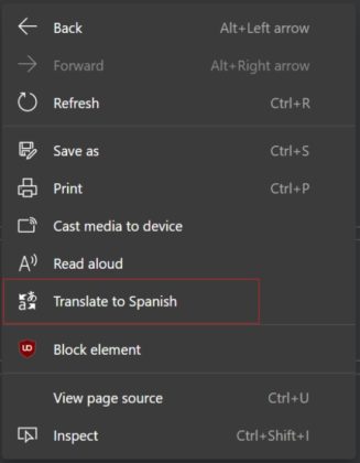 Chromium-based Microsoft Edge to have built-in Microsoft Translator