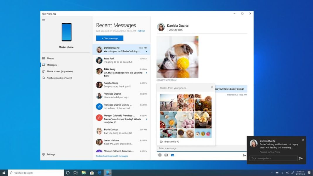 Windows 10 Your Phone app to get four new features