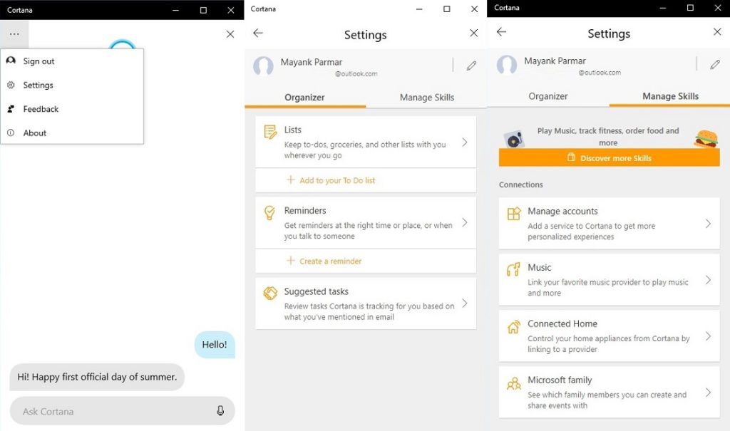 Hands-on with new Cortana experience on Windows 10 20H1