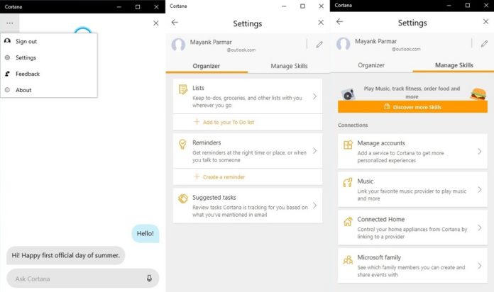 Hands-on with new Cortana experience on Windows 10 20H1