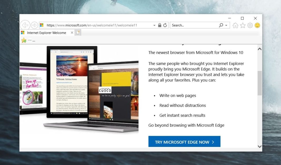 Microsoft has no plans to remove Internet Explorer from Windows 10