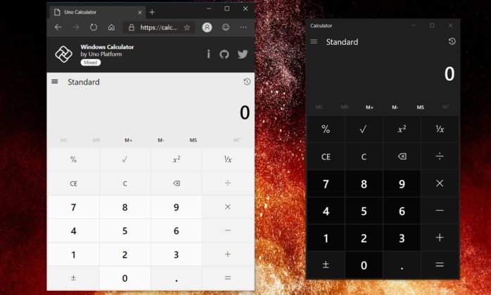 Open sourced Windows 10 Calculator ported to Web, Android, iOS