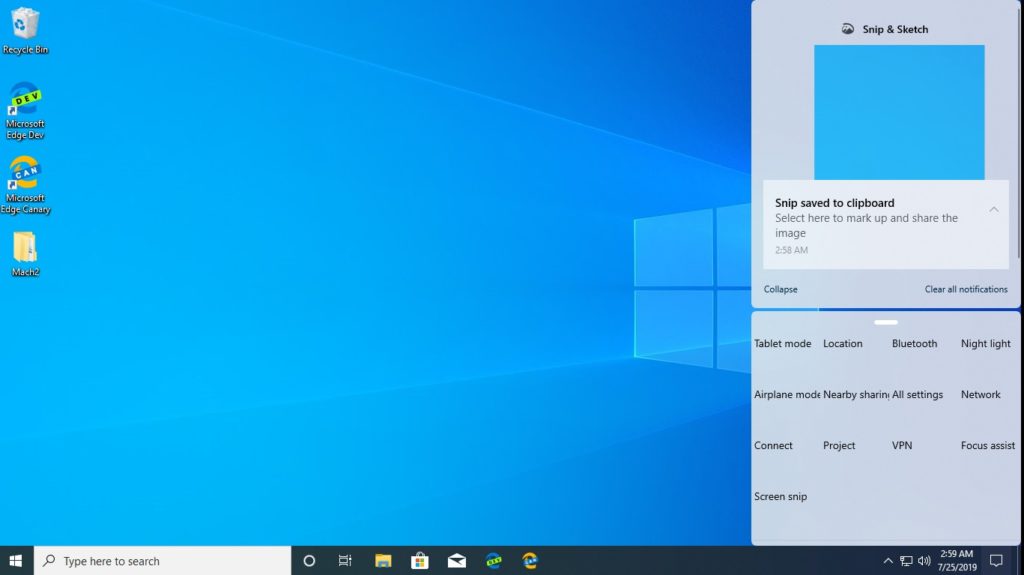 Internal Windows 10 20H1 Build 18947 has a new Control Center UI