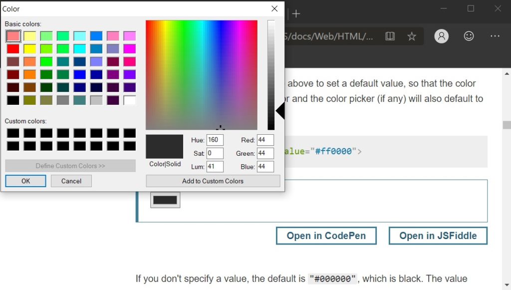 Microsoft Edge is getting a modern colour picker on Windows 10