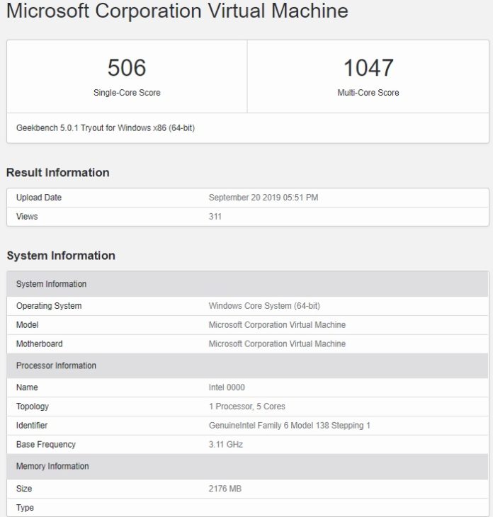 Microsoft's modular Windows Core OS allegedly spotted on Geekbench