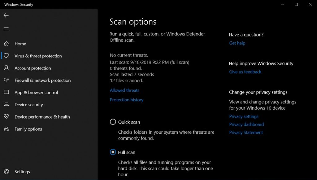Microsoft's update breaks Windows Defender's scanning feature