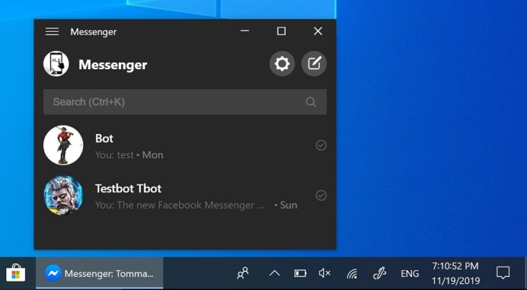 Facebook's new Messenger app for Windows 10 leaks online