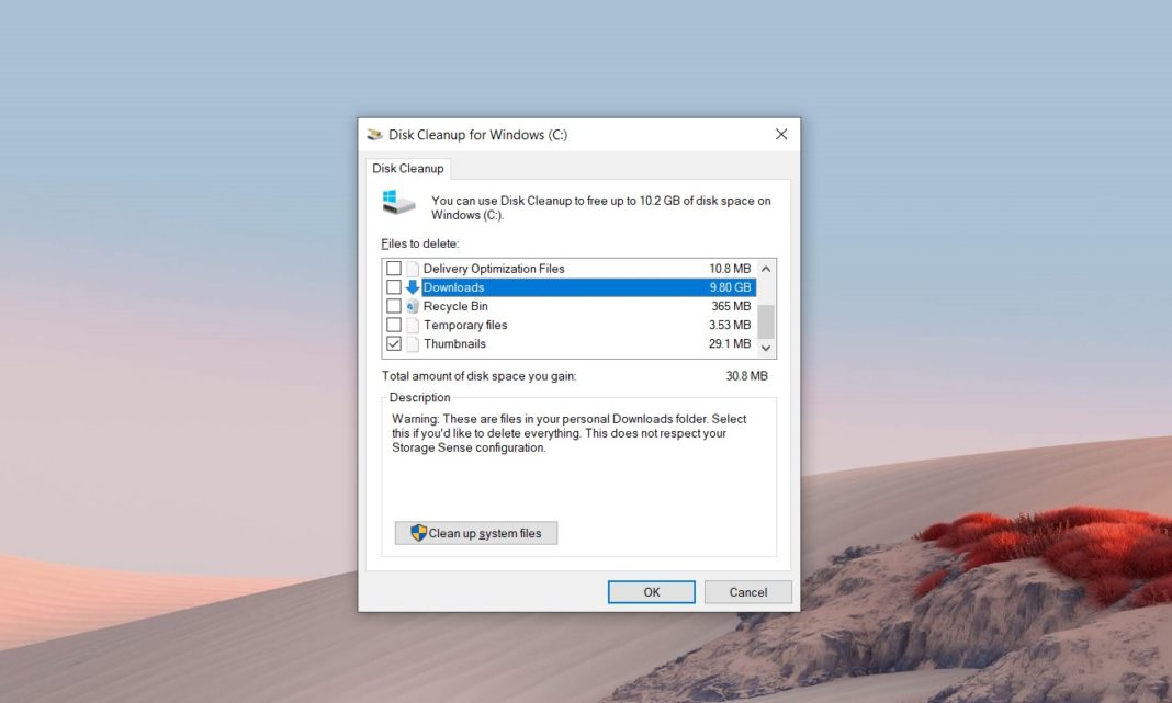 Windows 10 update removes Downloads folder from Disk Cleanup Windows 10 update removes Downloads folder from Disk Cleanup