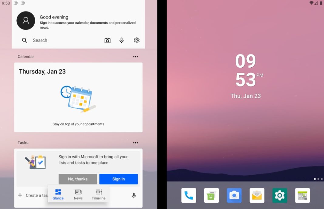 Hands-on with Microsoft's Surface Duo Android phone UI