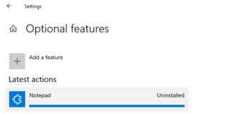Notepad might become optional feature on Windows 10