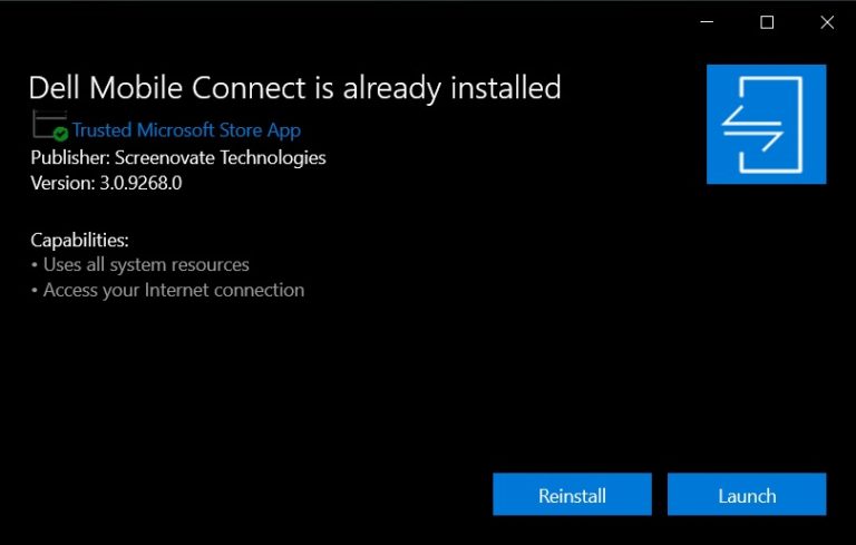 You can run Dell Mobile Connect on any Windows 10 PC