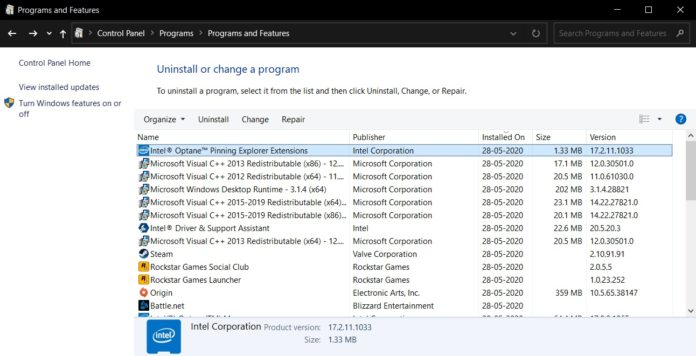 Windows 10 May 2020 Update is causing issues with Intel Optane