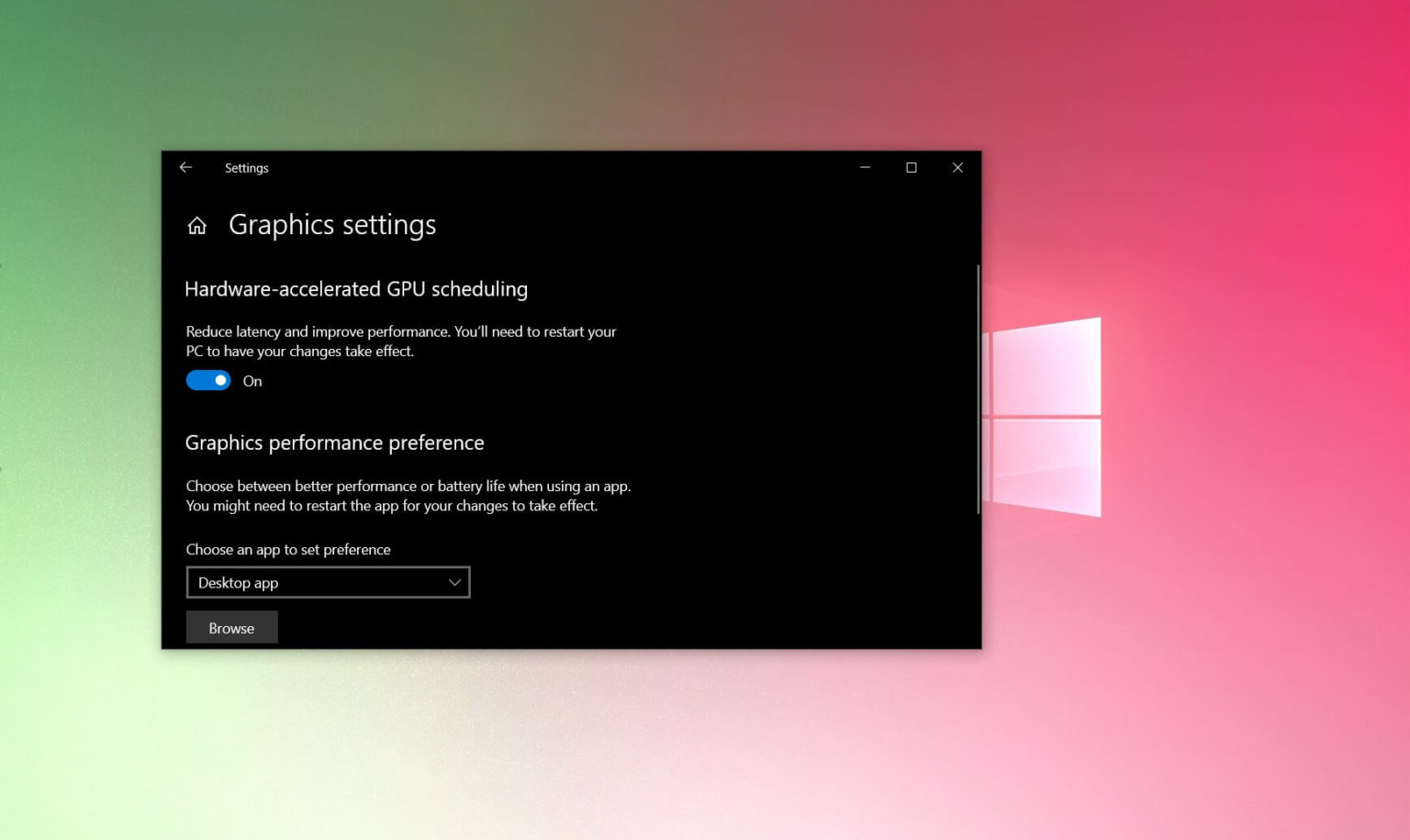 Windows 10 hardware accelerated GPU scheduling explained