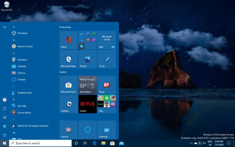 A closer look at Windows 10's new Start Menu with theme-aware tiles