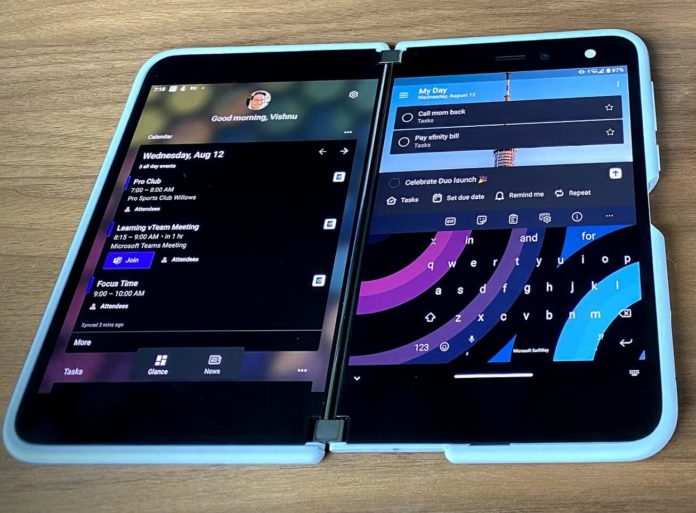 Microsoft teases unannounced colourful Surface Duo bumper cases